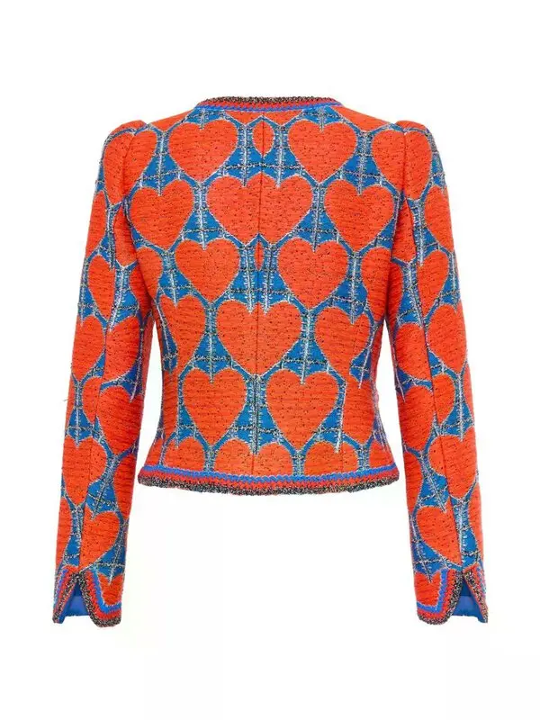 MAISON COMMON Heart-print Bouclé Jacket