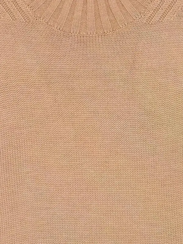 BALLANTYNE Ribbed-knit Mock-neck Sweater