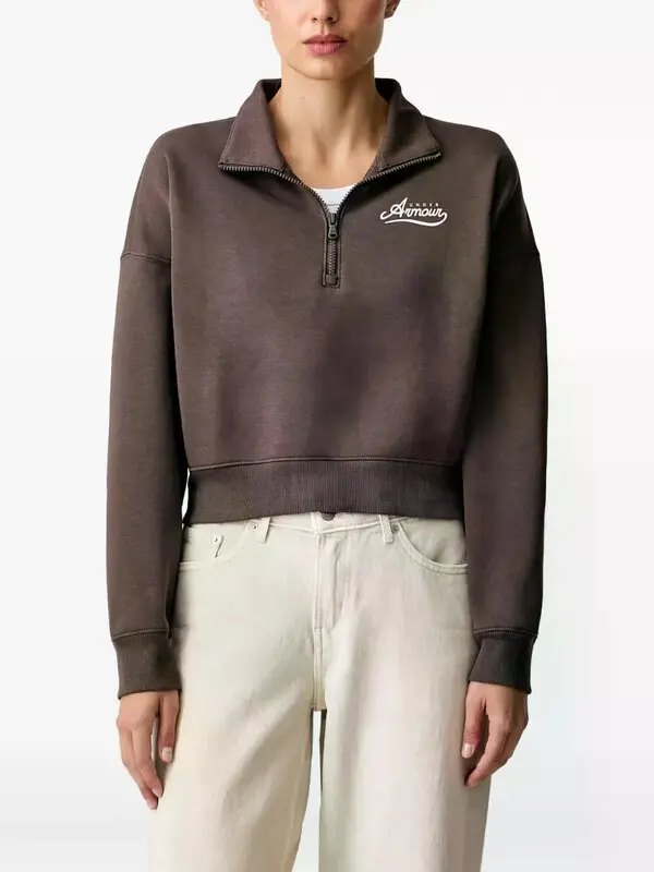 Under Armour Varsity Rival Fleece Logo-print Cropped Sweatshirt