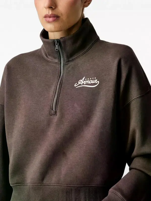 Under Armour Varsity Rival Fleece Logo-print Cropped Sweatshirt
