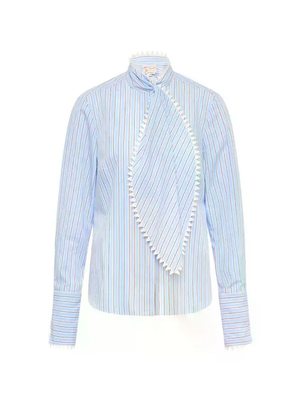 MAISON COMMON Striped Poodle-print Blouse