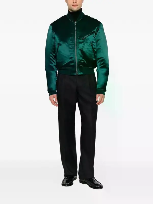 Emporio Armani Pleated Diagonal-stripe Trousers