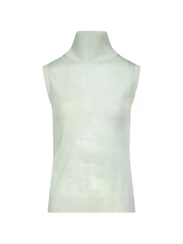 Sportmax Roll-neck Sleeveless Sweater - Green