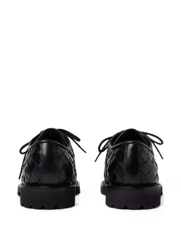 SCAROSSO Damiana Woven Leather Derby Shoes