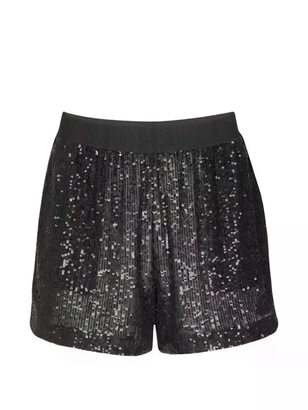 IN THE MOOD FOR LOVE Cash Sequin-embellished Shorts - Neutrals