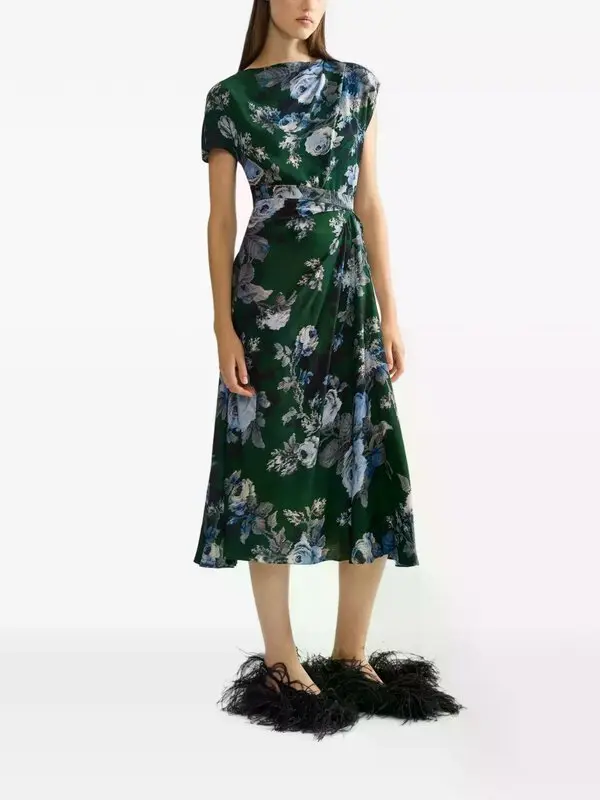 Erdem Floral-print Draped Blouse