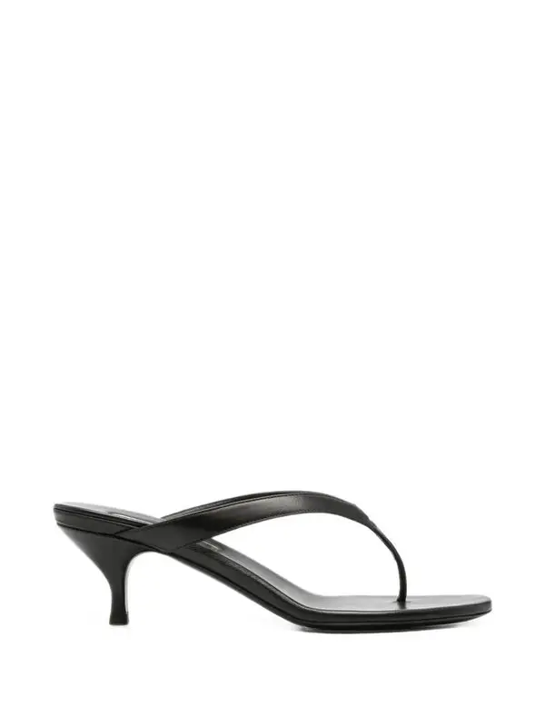 Miu Miu Kitten-heel Thong Sandals - Black