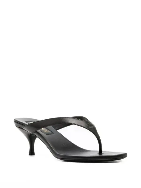 Miu Miu Kitten-heel Thong Sandals