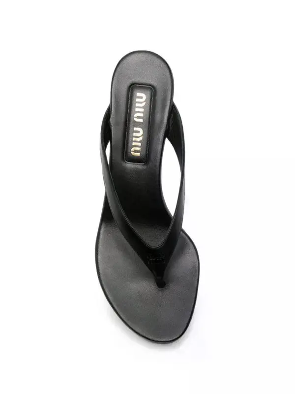 Miu Miu Kitten-heel Thong Sandals