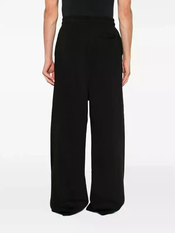 ENTIRE STUDIOS Elasticated-waistband Wide-leg Track Pants - Black