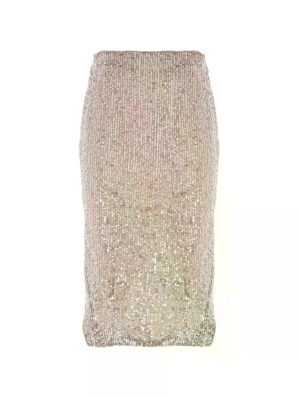 Zeynep Arçay Sequin-embellished Slit Midi Skirt