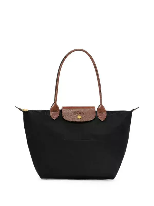 Longchamp M Le Pliage Leather-trim Tote Bag
