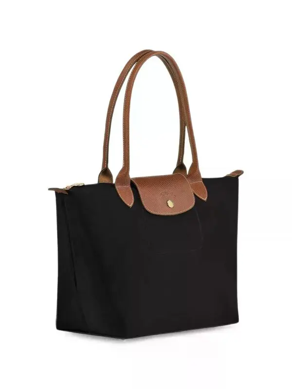 Longchamp M Le Pliage Leather-trim Tote Bag