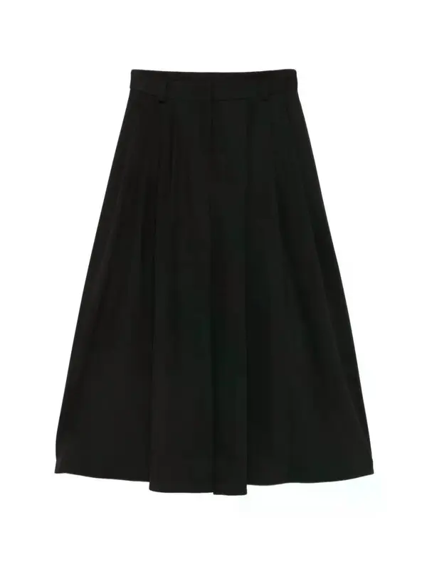 Imperial Pleated Wide-leg Trousers - Black