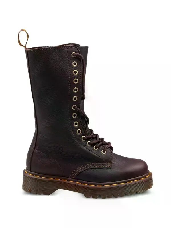 Dr. Martens 1b99 Bex 14 Eye Leather Combat Boots - Brown