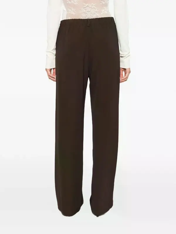 Imperial Drawstring Wide-leg Trousers - Brown
