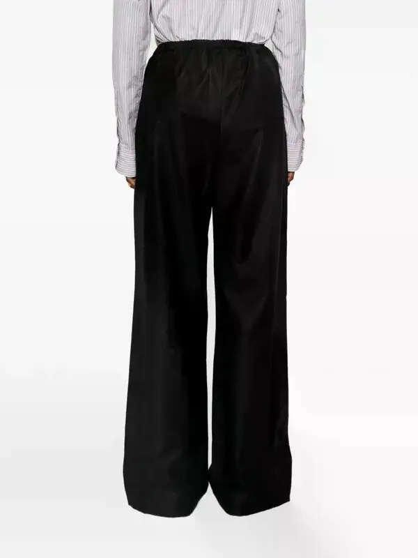 RÓHE Elasticated-waist Wide-leg Trousers - Grey