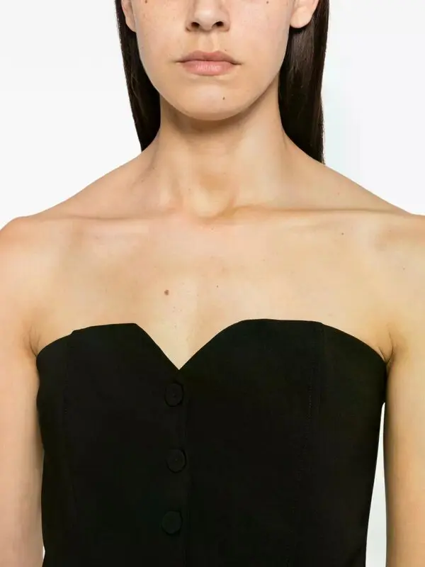Imperial Strapless Button-up Top