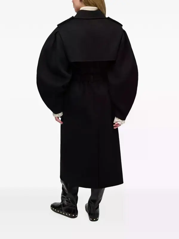 GANNI Coat In Double-faced Wool