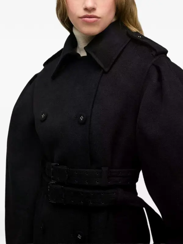 GANNI Coat In Double-faced Wool