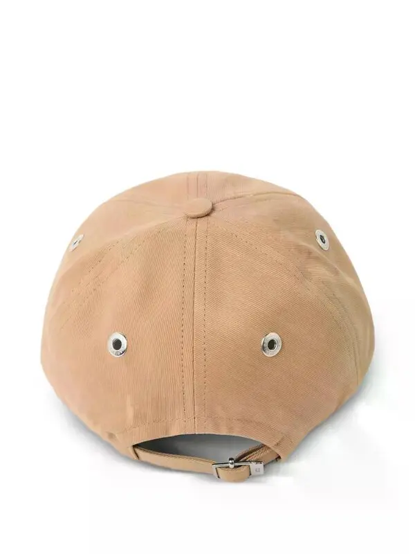 AMI Paris Beige Cotton Cap With De Coeur