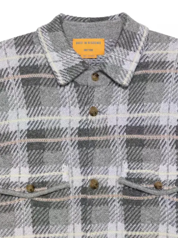 Guest In Residence Check-pattern Cashmere Shirt