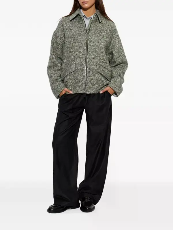 Paul & Shark Herringbone-pattern Zip-up Jacket