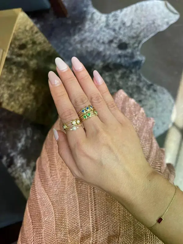 YI COLLECTION Orbit Sapphire Ring - Gold