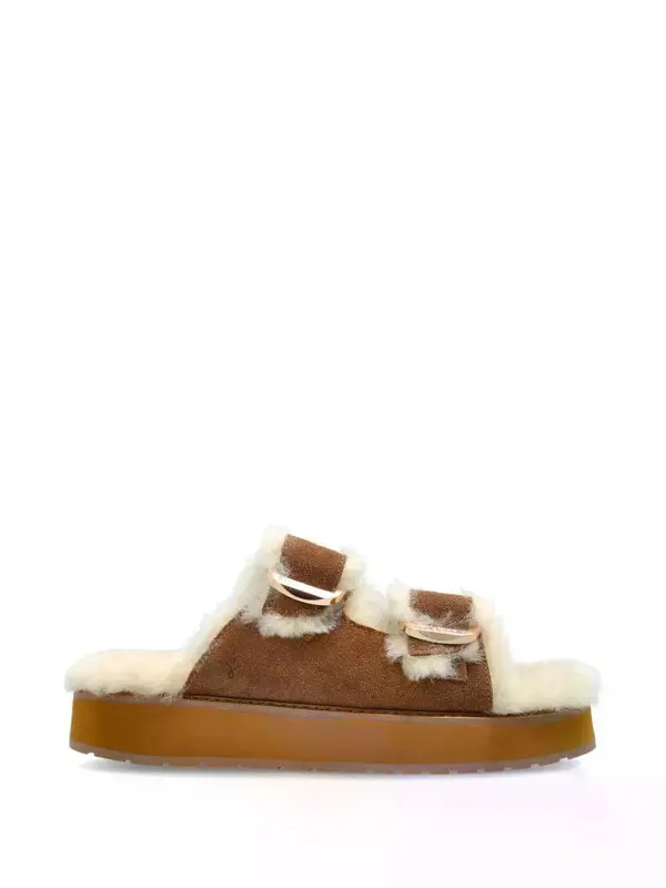 EMU AUSTRALIA Cabello Shearling-trim Platform Sandals
