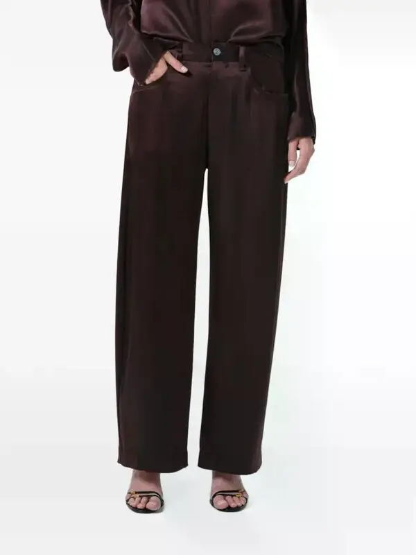 Citizens Of Humanity Brynn Hammered-satin Trousers - Brown