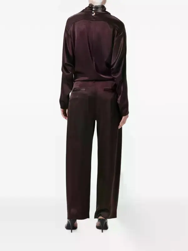 Citizens Of Humanity Brynn Hammered-satin Trousers - Brown