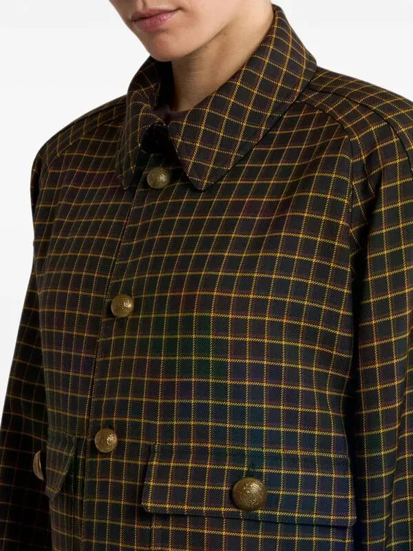 Etro Wool Bomber Jacket With Check Motif