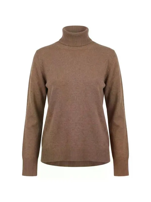 Max Mara Logo-embroidered Roll-neck Sweater