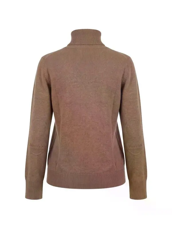 Max Mara Logo-embroidered Roll-neck Sweater