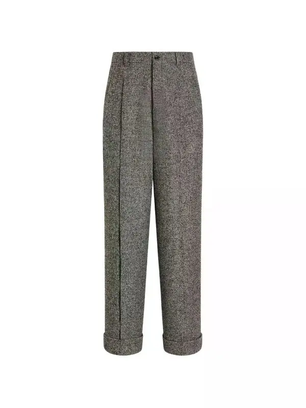 Dolce & Gabbana Birdseye Wool Blend Trousers
