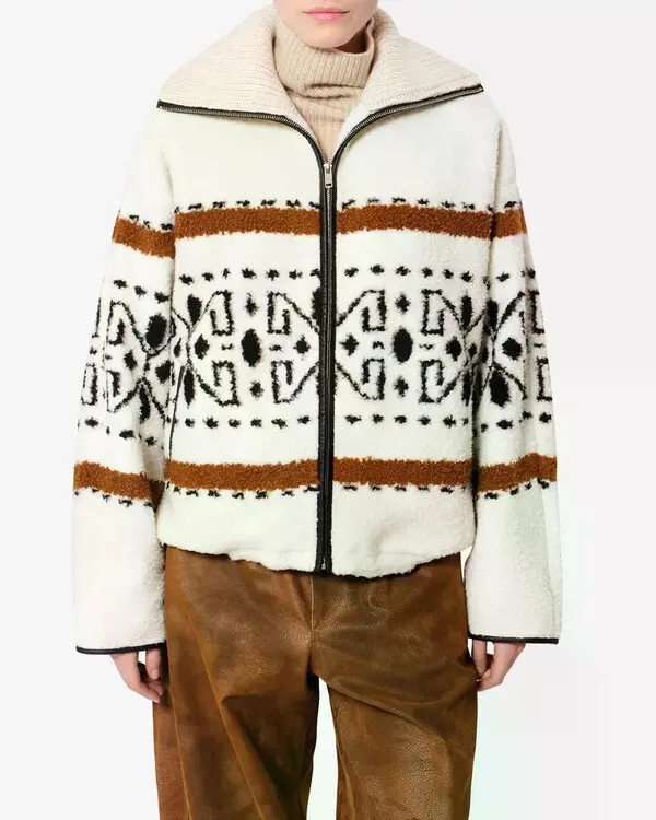 MARANT ETOILE Lijka Geometric-pattern Zip-up Jacket