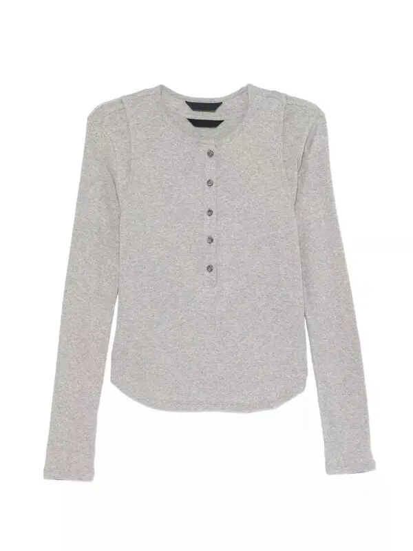 JUUN.J Double-layered Henley-neck T-shirt