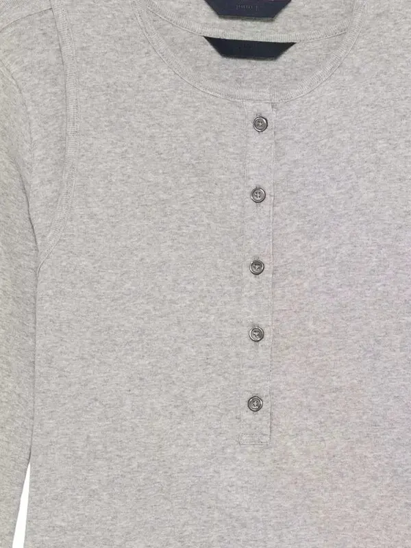 JUUN.J Double-layered Henley-neck T-shirt