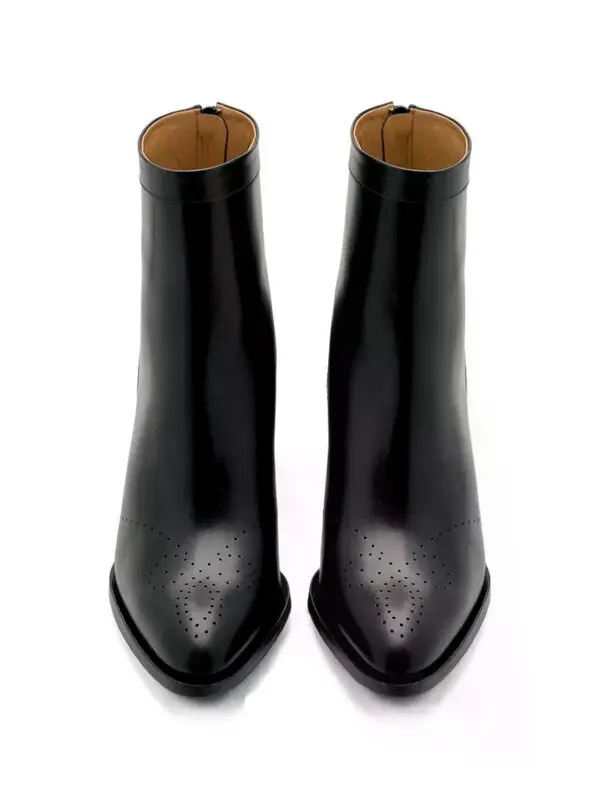 LOTTUSSE Smithson Perforated Leather Ankle Boots