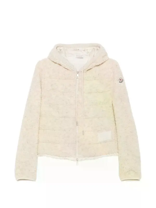 Moncler Quilted Fleece-texture Puffer Jacket - Neutrals