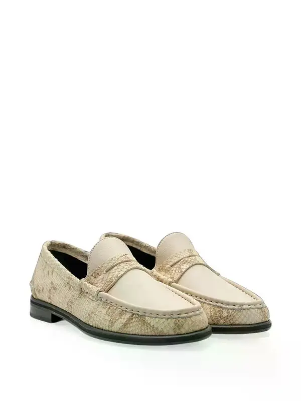 LOTTUSSE Lara Snake-effect Loafers