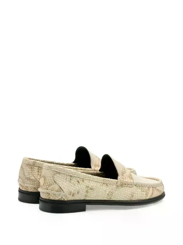 LOTTUSSE Lara Snake-effect Loafers