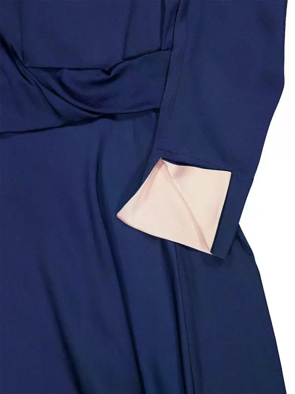 Stella McCartney Draped Satin-finish Midi Dress