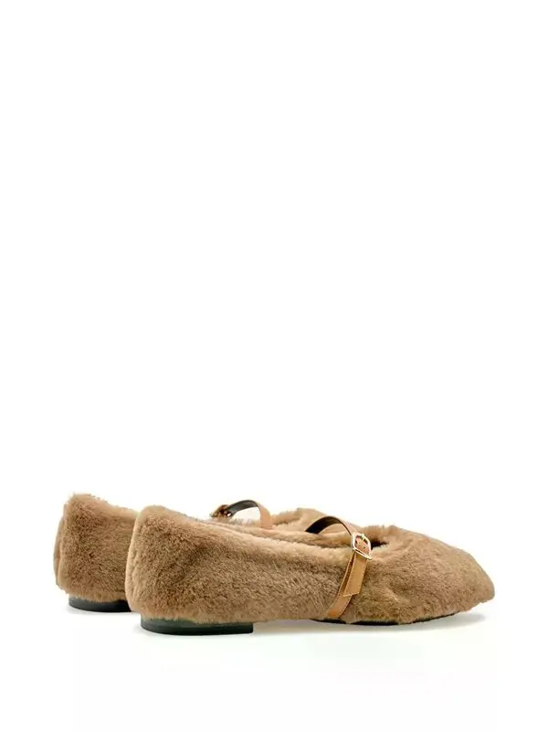 LOTTUSSE Randa Shearling Ballet Flats