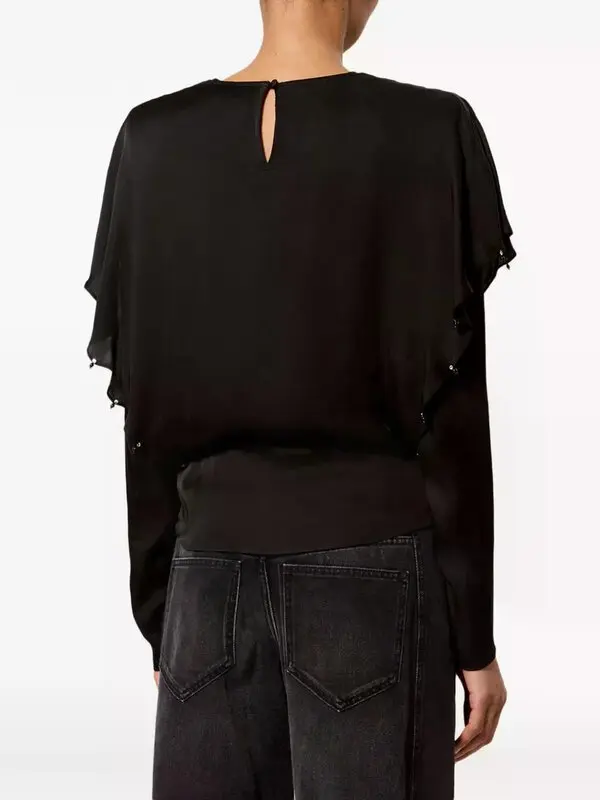MARANT ETOILE Crystal-embellished Ruffled Top