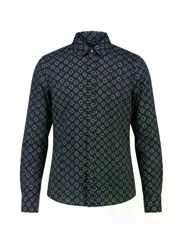 R13 Sunburst-pattern Club-collar Shirt