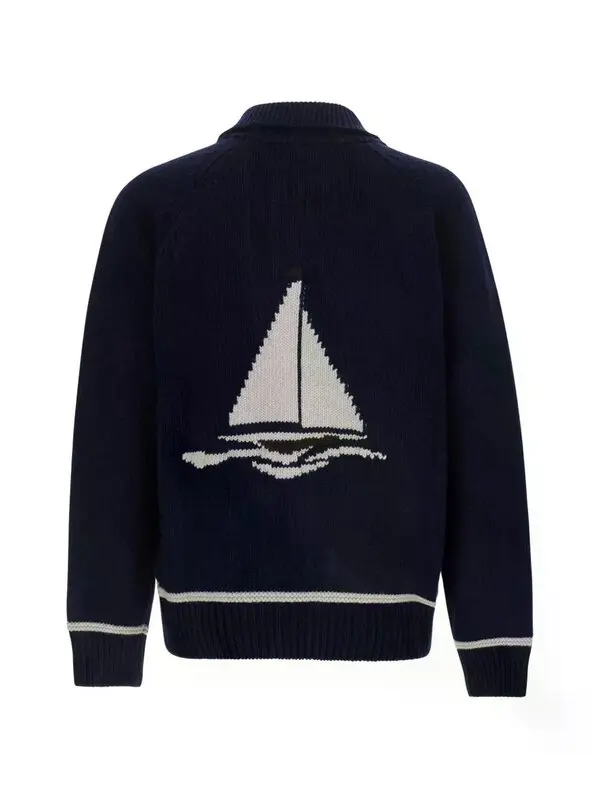 SEBAGO Intarsia-knit Shawl-collar Cardigan