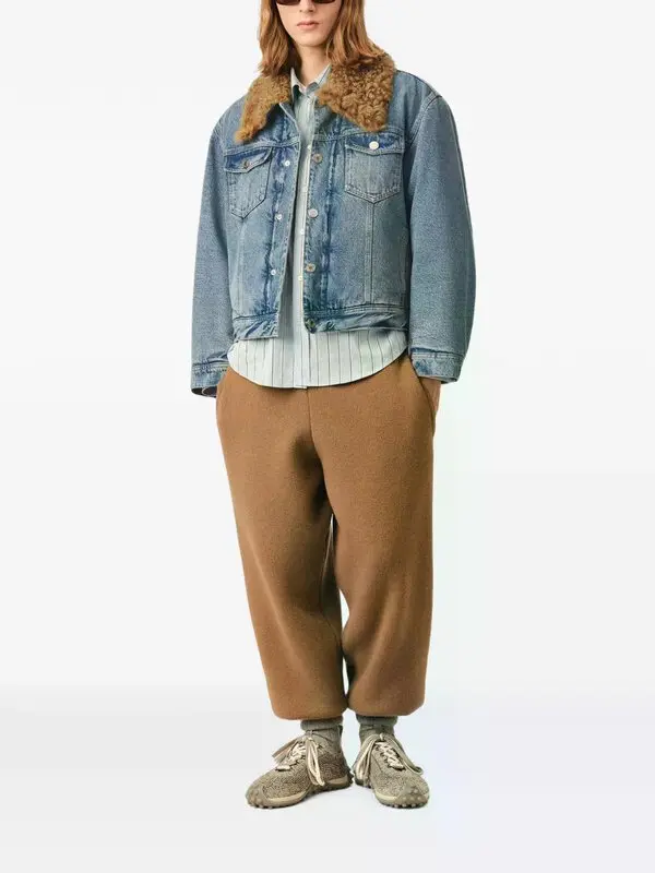 AMI Paris Denim Cotton Padded Trucker Jacket