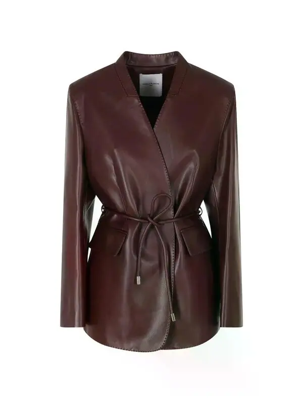 ISABELLE BLANCHE Belted Double-breasted Blazer