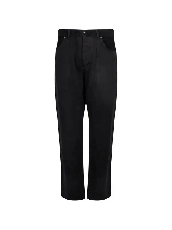 You Must Create Files Corduroy-panelled Straight-leg Trousers